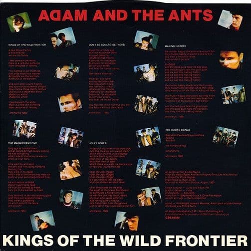 ADAM AND THE ANTS Kings Of The Wild Frontier Vinyl Record LP CBS 1980